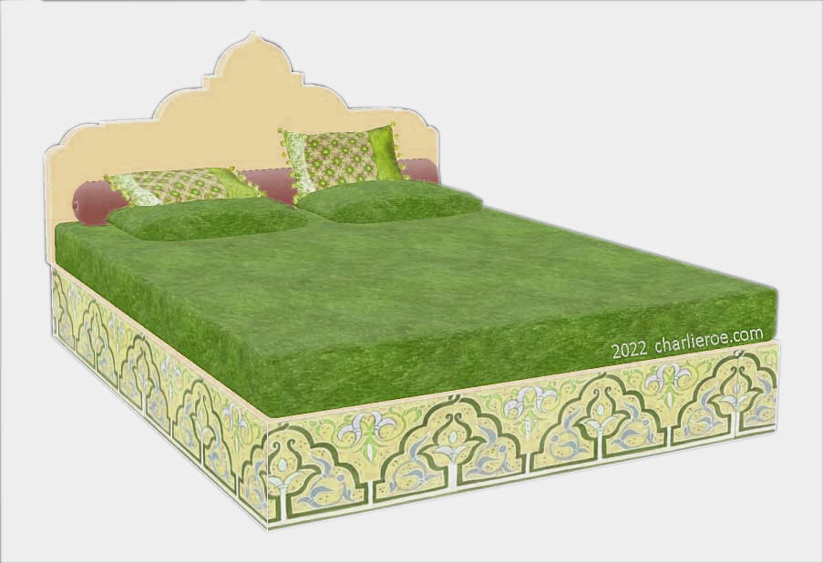 new Islamic Muslim Arab Moroccan style decorative painted & wood beds ...