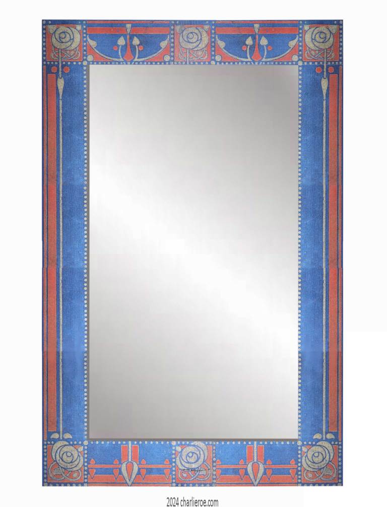 Small wall mirror based on an Ethel Larcombe or Talwin Morris design ...