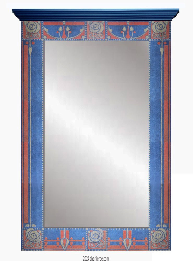 Small wall mirror based on an Ethel Larcombe or Talwin Morris design ...