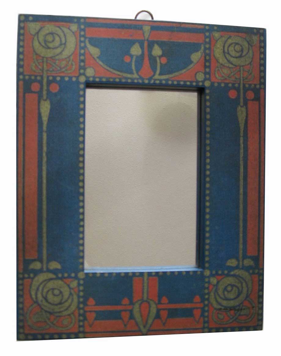 Small wall mirror based on an Ethel Larcombe or Talwin Morris design ...