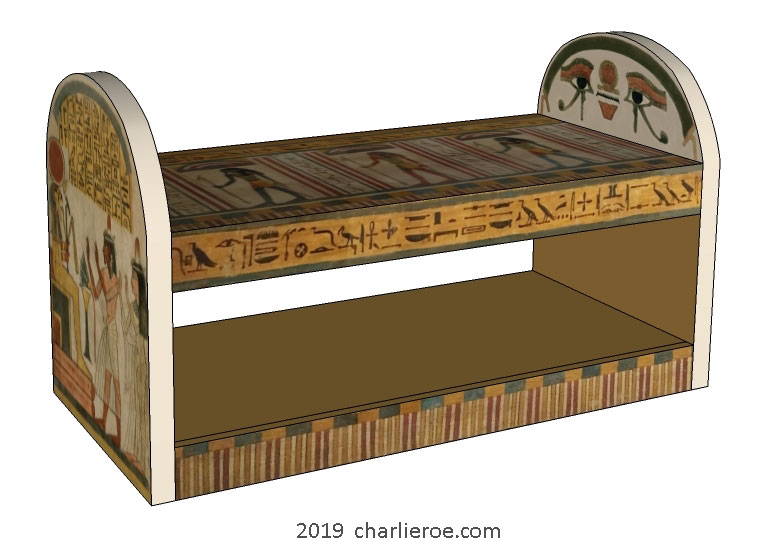 new ancient Egyptian Revival style coffee tables with Stele ends and ...